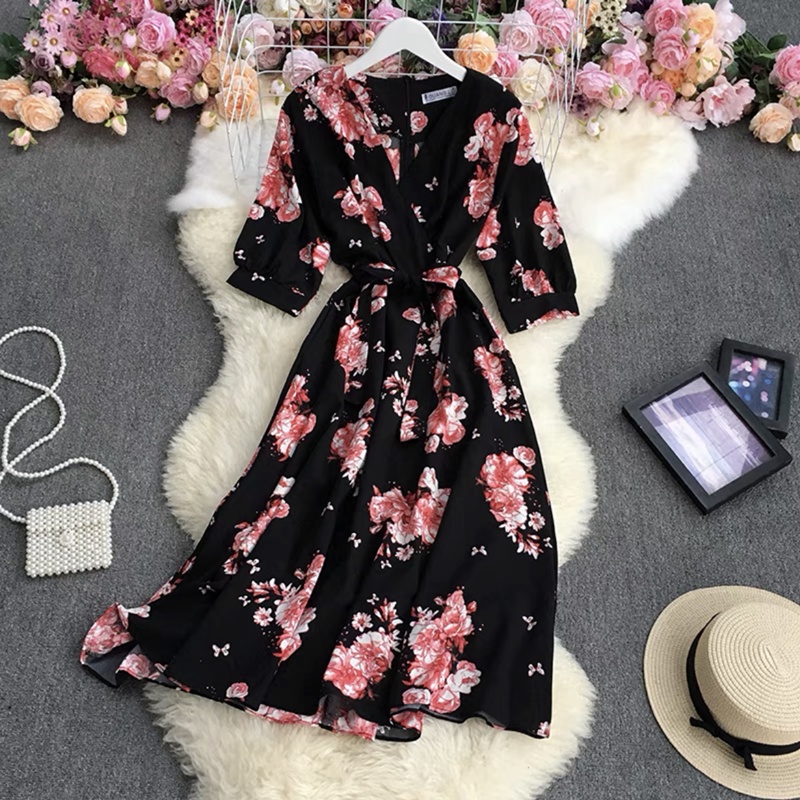 New midi dress casual dress for women sexy floral dresses formal Party ...