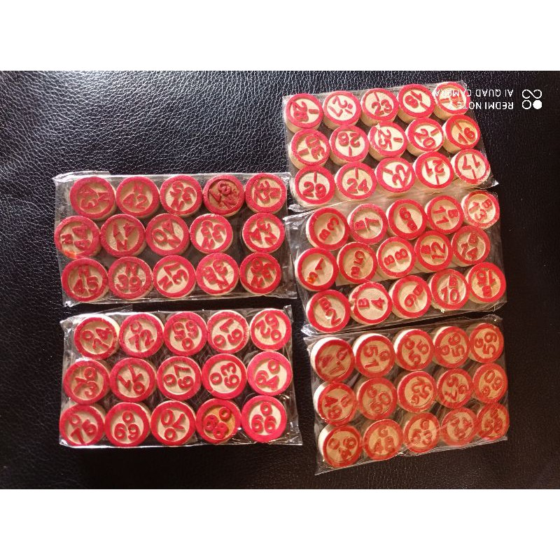 Bingo Wooden Chips 1 75 Numbers Shopee Philippines