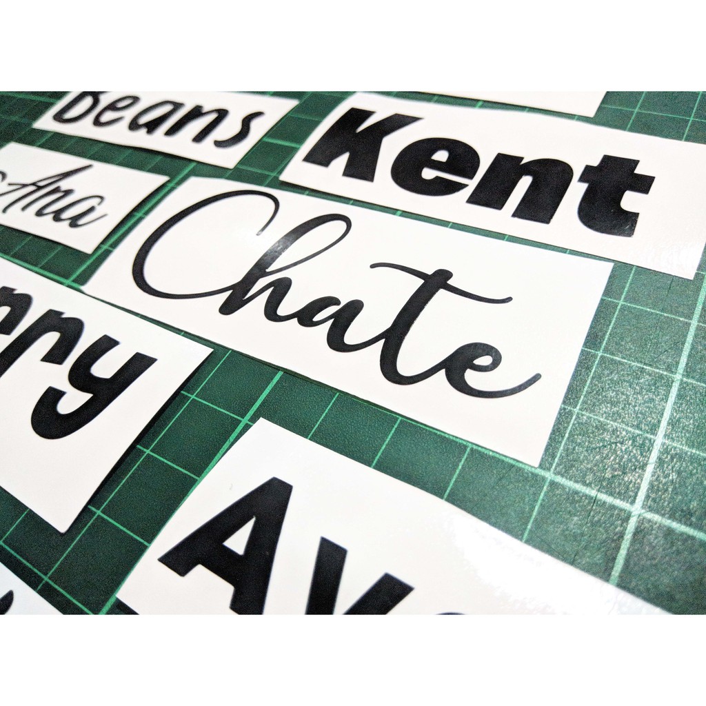 Customized Die Cut Sticker Label and Decor Custom Name Tag and Design ...