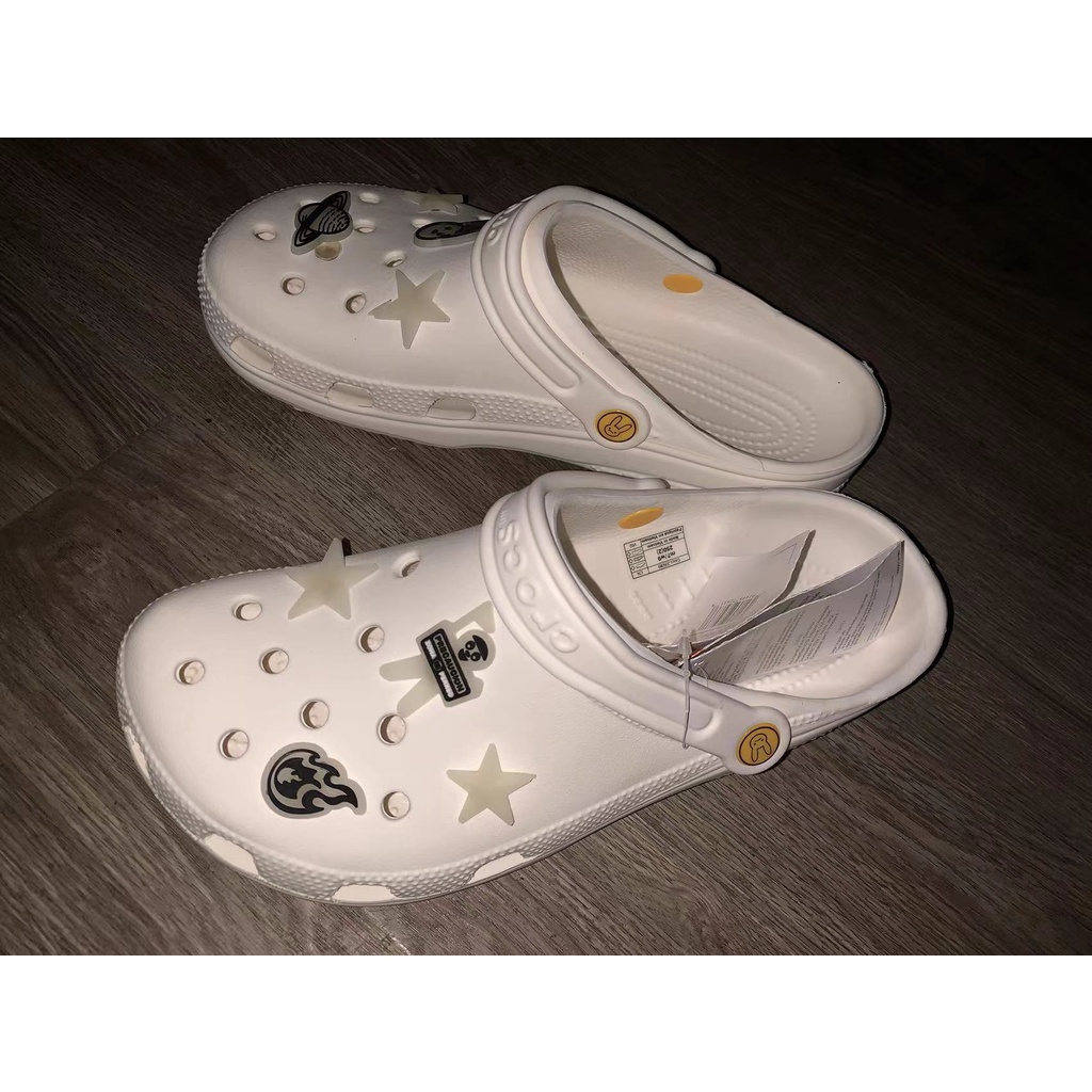 New Korean Fluorescent Bad Bunny Classic Crocs Unisex Work Sandals Glow ...