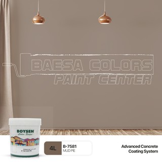 BOYSEN PERMACOAT LATEX PAINT COLOR SERIES MUD O PIE B- 7581-4L | Shopee ...