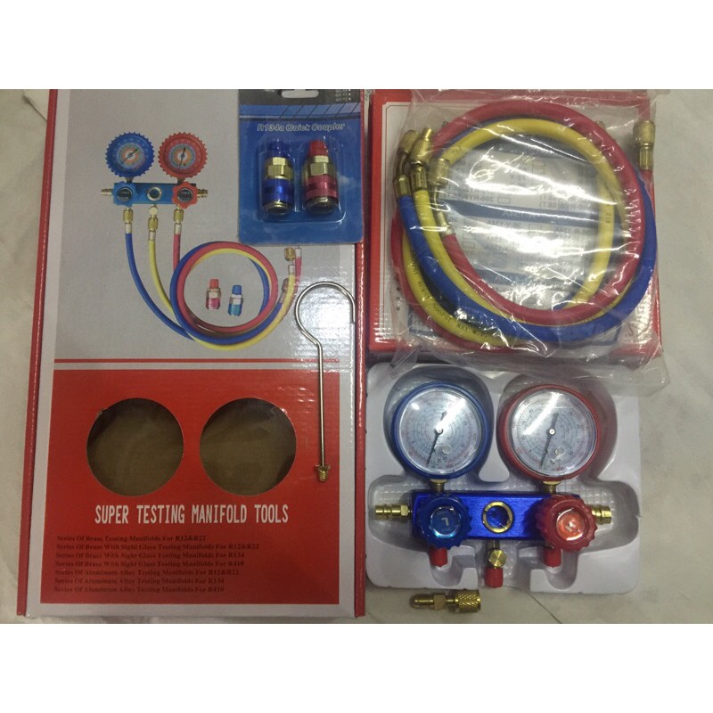 COD R410a Manifold Gauge Set with FREE 1 Adaptor (R410a) | Shopee ...