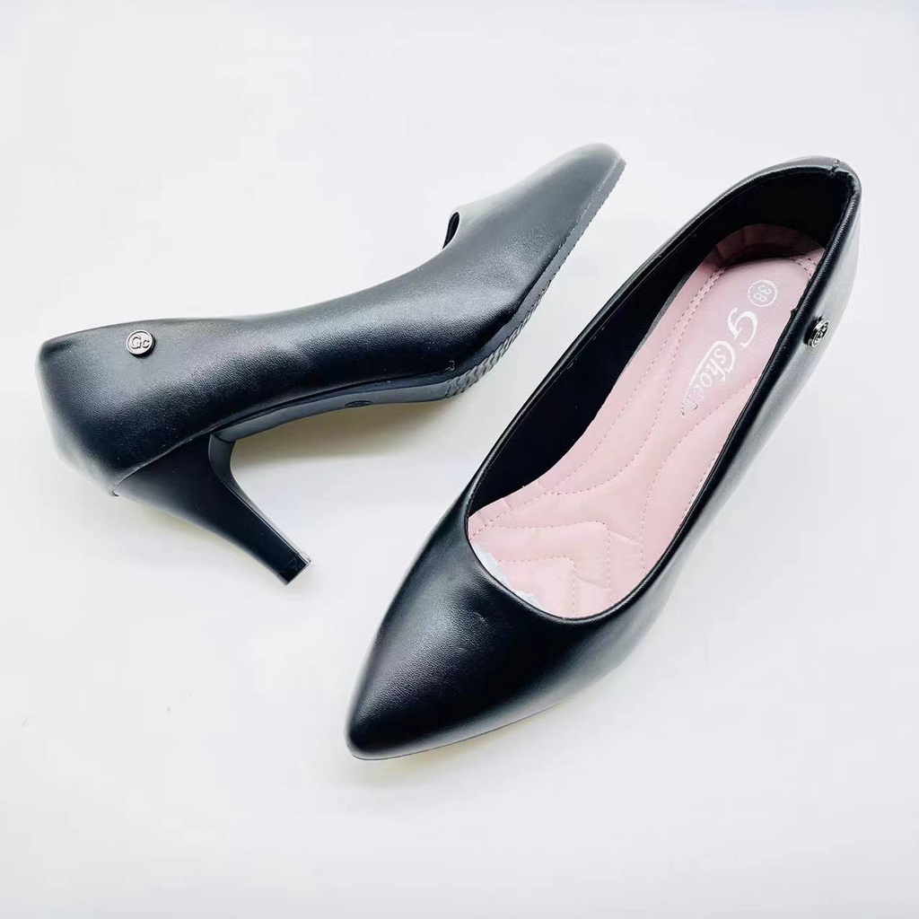 The New women office wear closed toes heeled shoes black shoes 755-2# 1 ...
