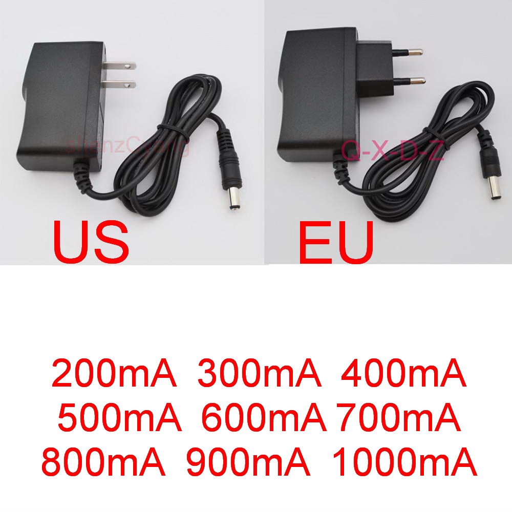 AC adapter DC 4.5V 1A 200mA 300mA 400mA 500mA 600mA 700mA 800mA 1000mA power supply 5.5mm x 2 ...