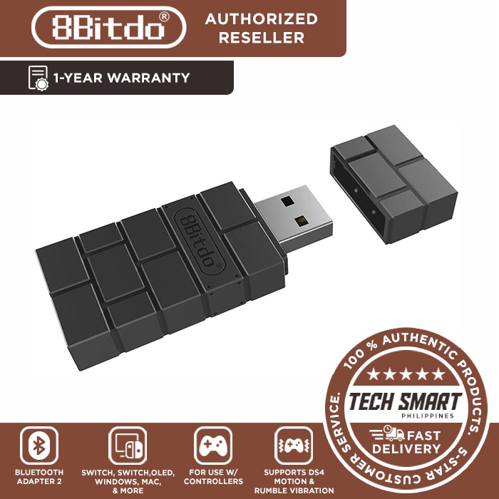 8Bitdo Wireless USB Adapter 2 for Switch/Switch OLED, Windows, Mac & Raspberry Pi Compatible ...