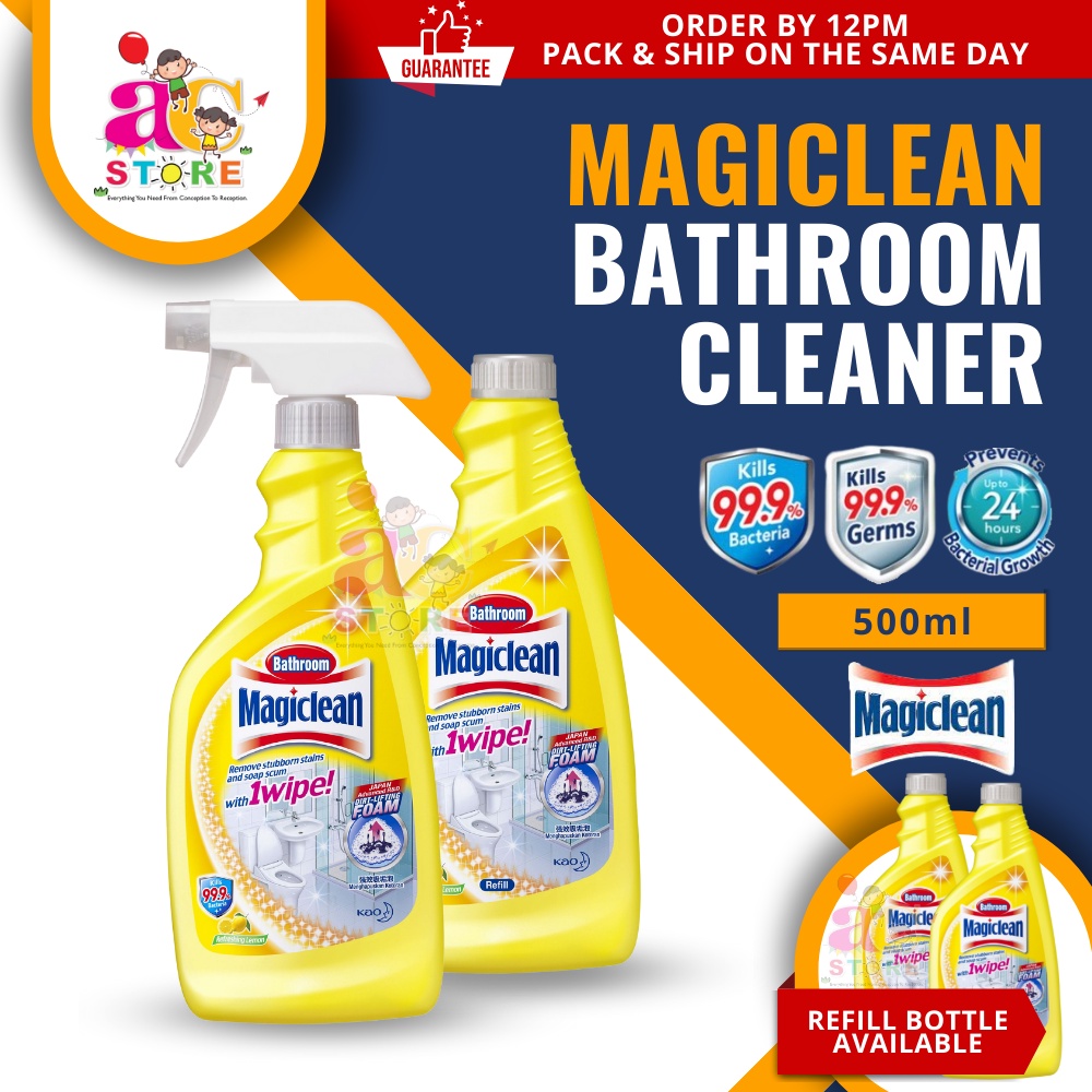 AC -Magiclean Bathroom Cleaner Lemon Trigger / Refill 500ml | Shopee ...