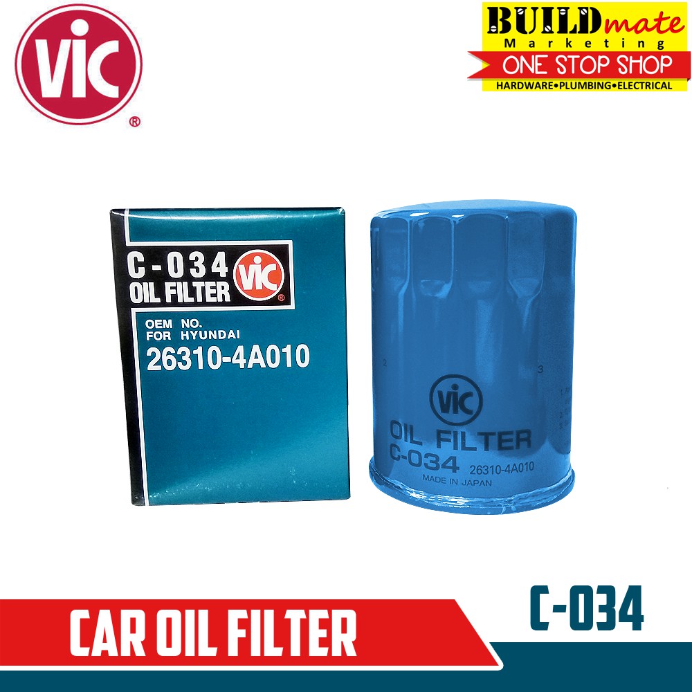 Vic Oil Filter C-034 Hyundai Starex/ Grand Starex | Shopee Philippines