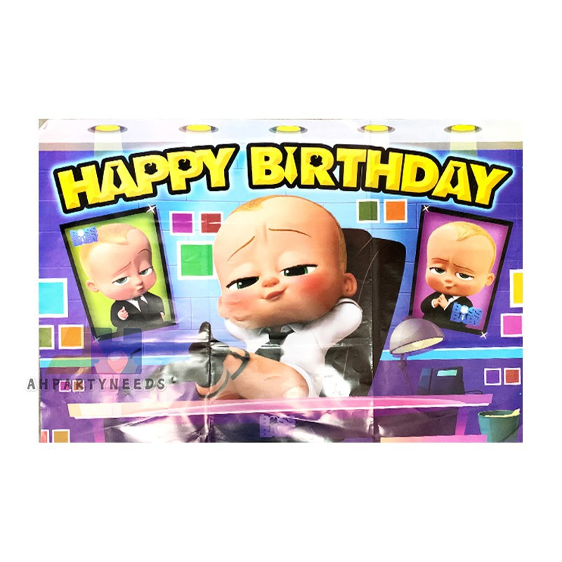 boss baby poster banner size 89*58 cm for birthday party decoration ...