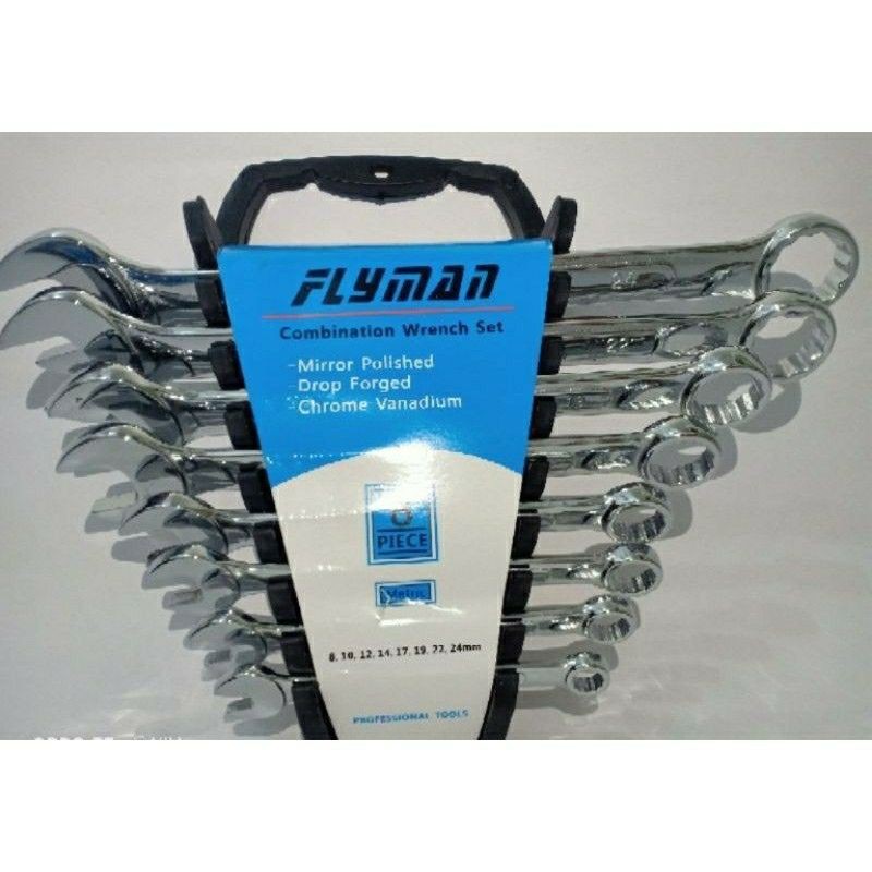 ORIGINAL FLYMAN USA COMBINATION WRENCH SET 8MM TO 24MM (8PCS) | Shopee ...