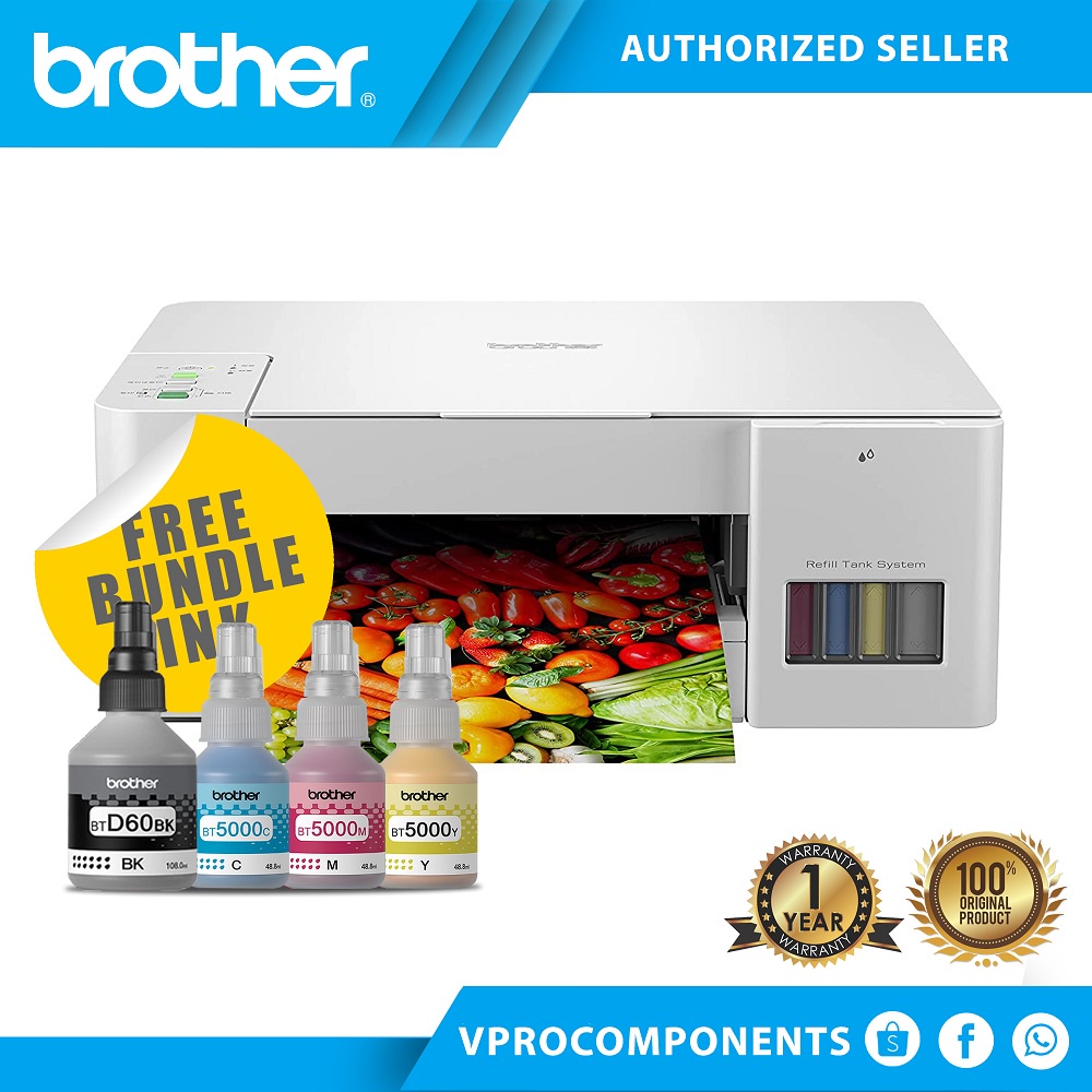 Brother DCP-T426W Inkjet Printer + BTD60BK/BT5CMY ZLKT426BCMY | Shopee ...