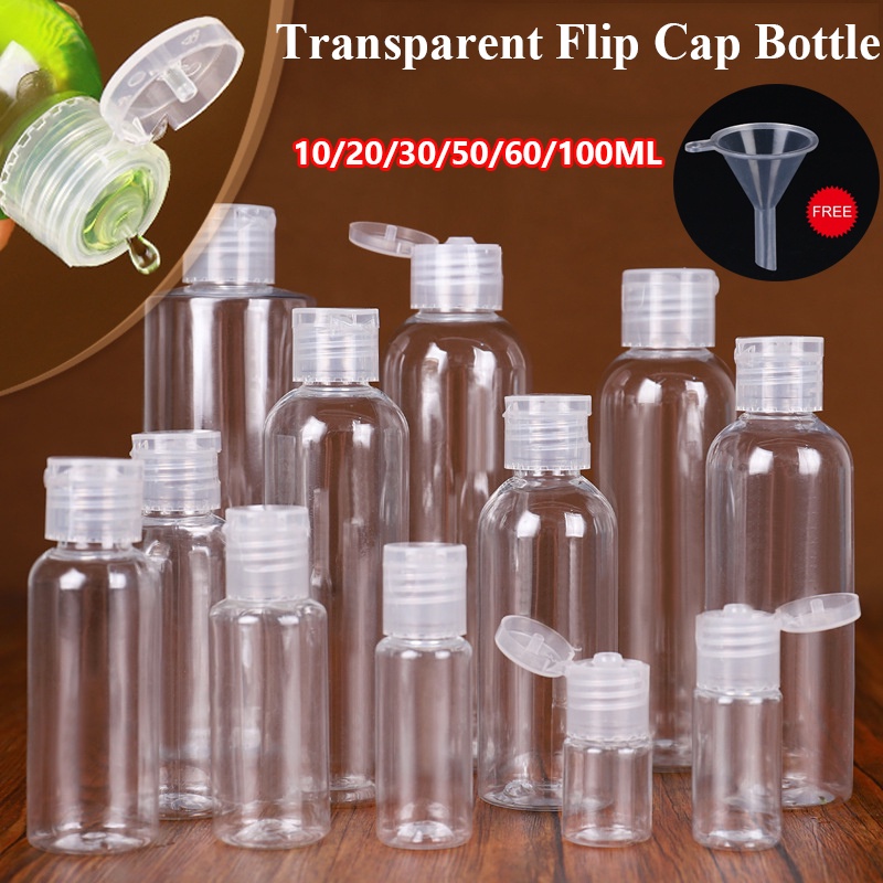 1pcs 10/20/30/50/60/100ml Plastic Flip Cap Bottles Empty Vail for ...