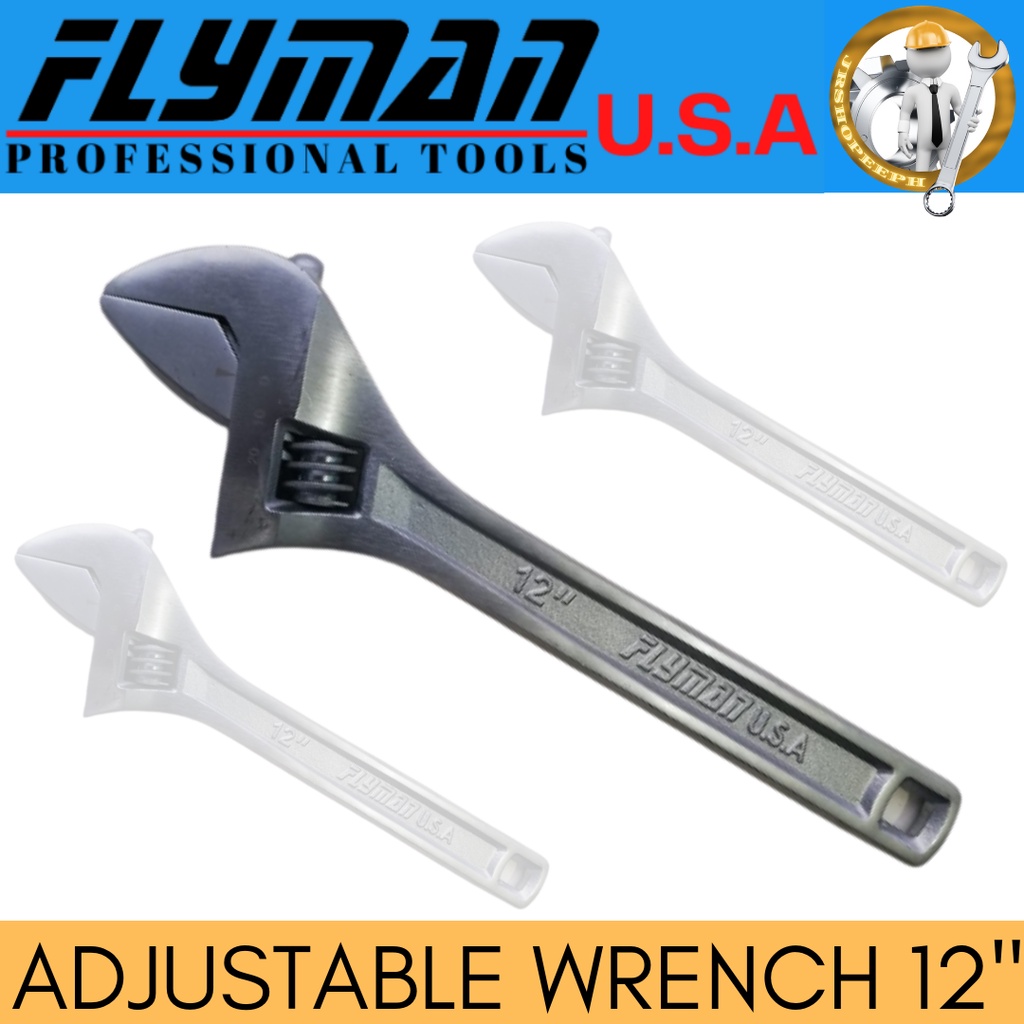 Flyman Tools Flyman Adjustable Wrench 12" Katala CRV Original Flyman ...