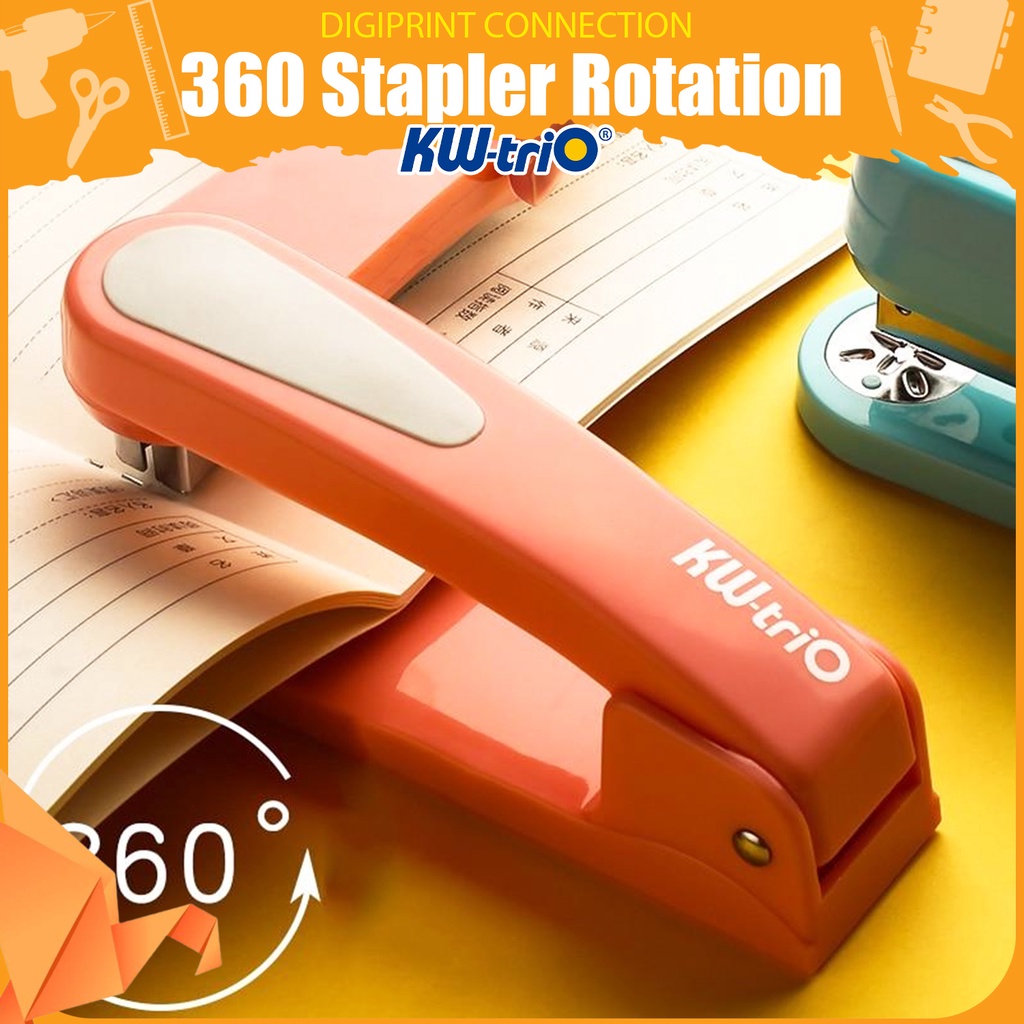 KW-TRIO 360 Stapler Rotation Heavy Duty Stapler 24/6 Staples Effortless ...