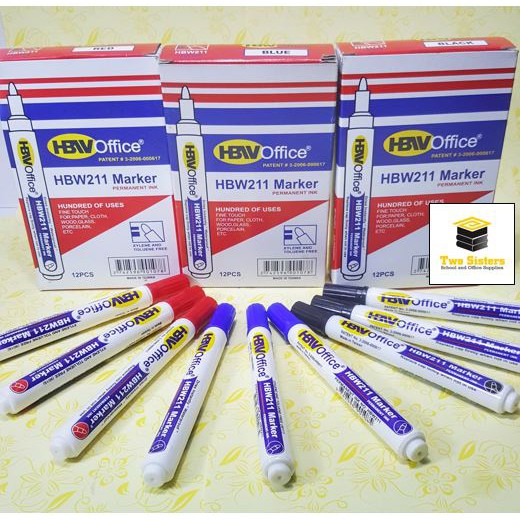 Original HBW Office Permanent Marker (Sold per piece) | Shopee Philippines