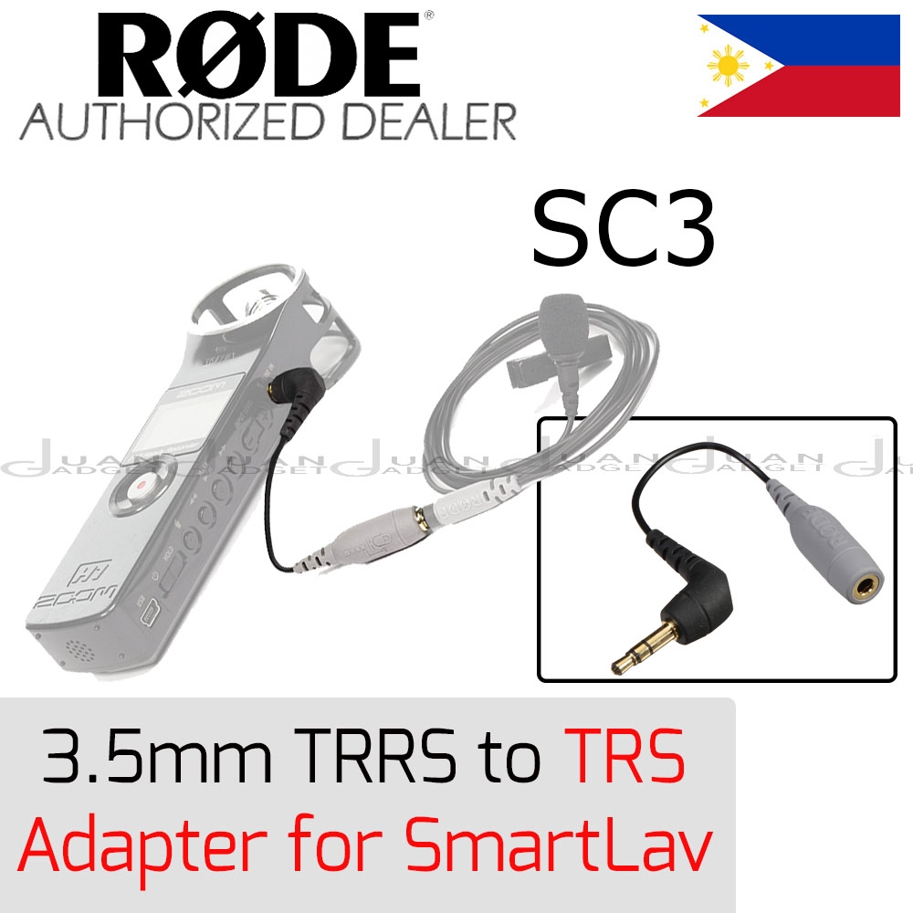 Rode SC3 3.5mm TRRS to TRS Adapter for smartLav | Shopee Philippines