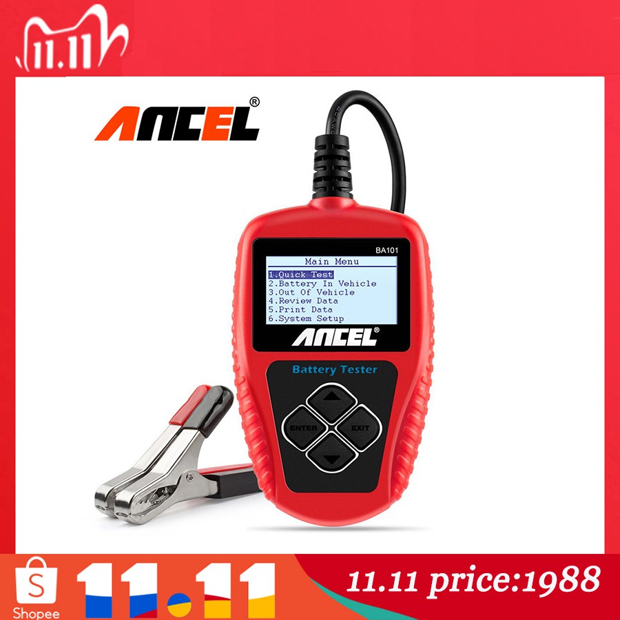 Ancel BA101 Car Auto Battery Tester 12V Battery Analyzer 100 2000CCA ...