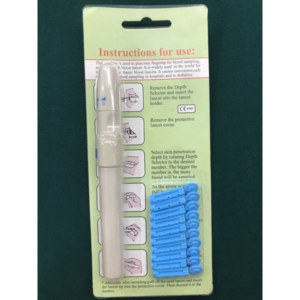 Blood Lancing Device for Glucometer with Free 10pcs Lancets | Shopee ...