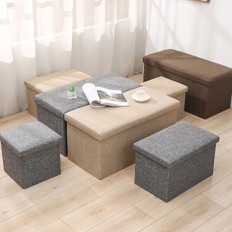 HOMEYOUNG Rectangular Storage Stool Sit Folding Box 31X31X31Cm ...