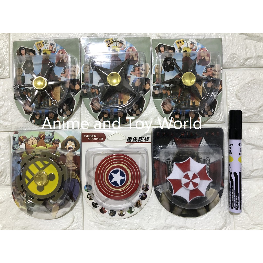 Fidget Spinner Naruto Kunai Shuriken Minato Kunai One Piece Law Captain ...