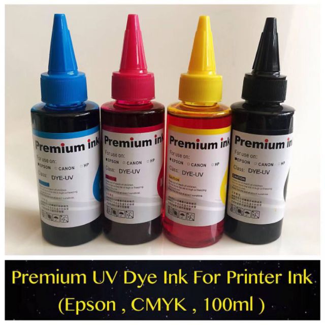 (EPSON) UV Dye Ink 100ml CMYK for Inkjet Printer Ink | Shopee Philippines
