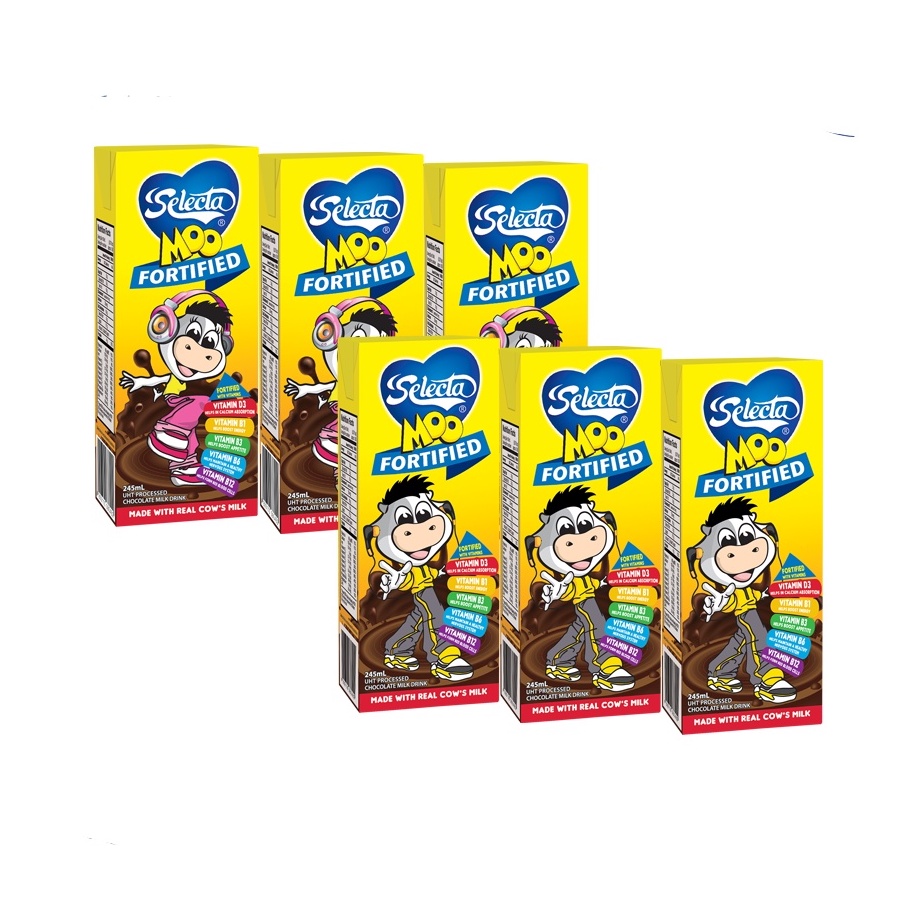 Selecta Moo Fortified Chocolate Milk 245ml - Set of 6 | Shopee Philippines