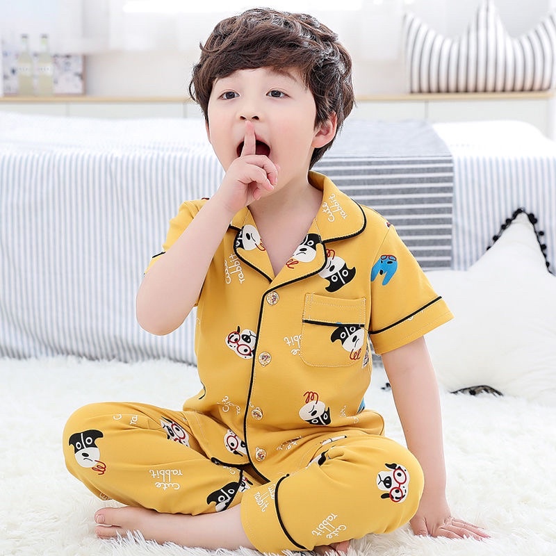 #CAND Cute Pajama Terno Sleepwear Cotton for Kids Boys | Shopee Philippines