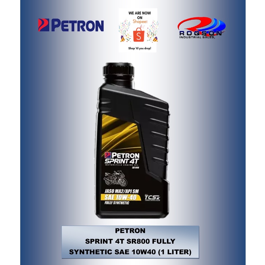 Petron Sprint 4T SR800 Fully Synthetic Motorcycle Oil SAE 10W-40 1 ...