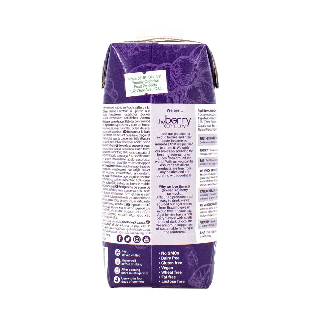 Acai Berry Juice Nutrition Facts | Besto Blog