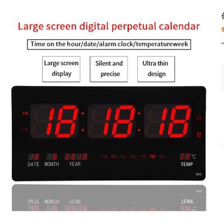 JH3615 Large Digital Display LED Wall Clock (Black) | Shopee Philippines