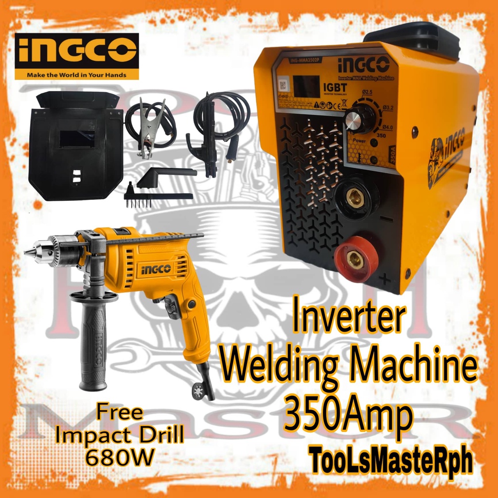 INGCO 350Amp Inverter Welding Machine ING-MMA3502P Free INGCO Impact ...