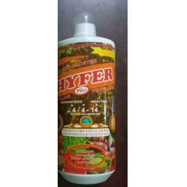 HYFER PLUS 4-4-14 BLOOM BOOSTER FOLIAR FERTILIZER (1 LITER) | Shopee ...