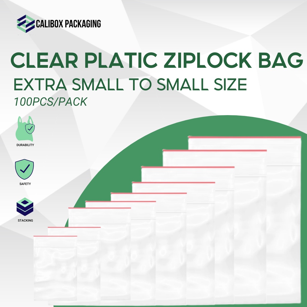 Calibox Packaging Small-Medium Ziplock Zip Lock Resealable PP ...