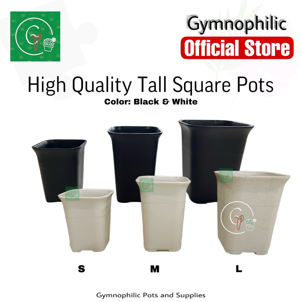 Gymnophilic High Quality Tall Square Pots 5 & 10Pcs. | Shopee Philippines