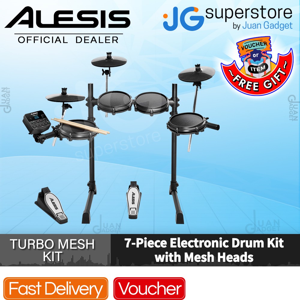 Alesis Turbo Mesh Kit Seven Piece Electric Drum Set | JG Superstore | Shopee Philippines