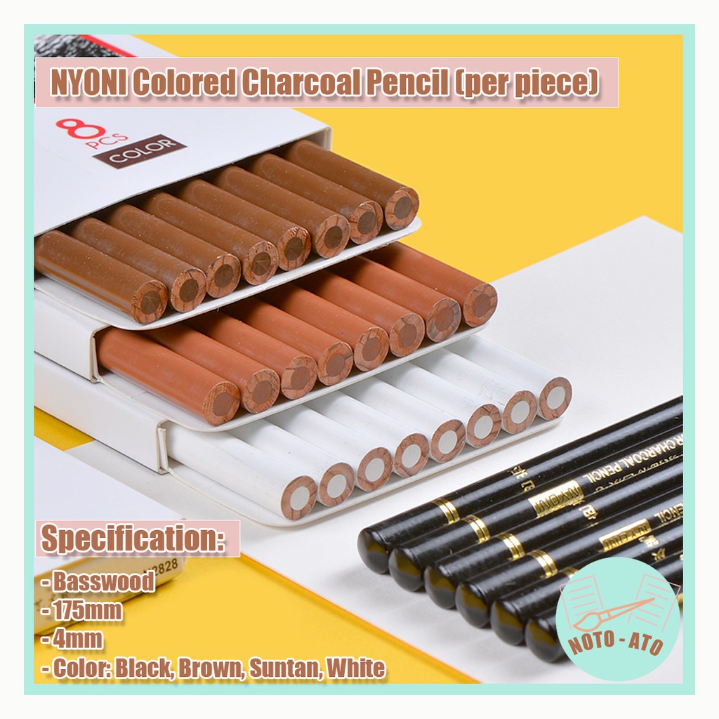 NYONI Colored Charcoal Pencil (per piece) | Shopee Philippines