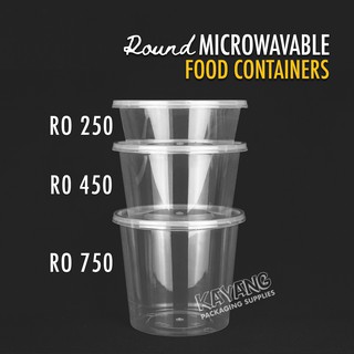 [10pcs] RO250 (RO10) Round Microwavable Food Container Tub (250ml ...