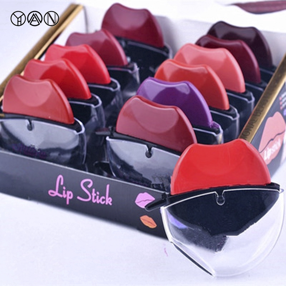 Cute Portable Lazy Lip-shape Lipstick Matte Makeup Lasting Moisturizing ...