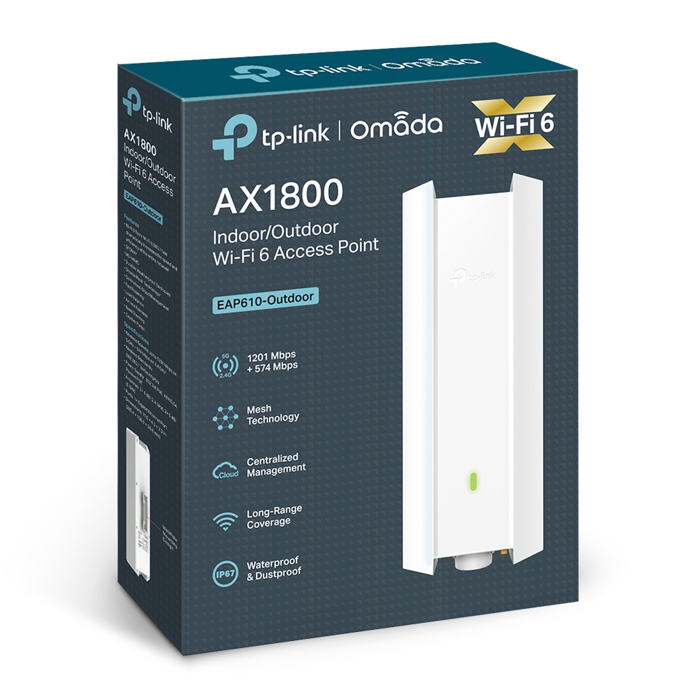 TP-LINK EAP610 OUTDOOR AX1800 Indoor/Outdoor WiFi 6 Access Point ...