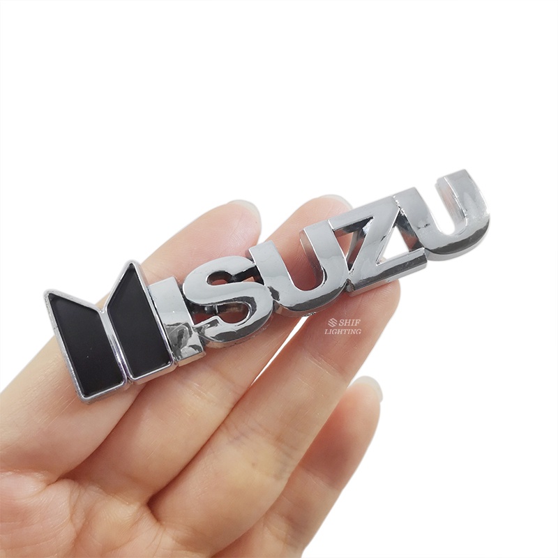 1 x ABS Chrome ISUZU Logo Letter Car Side Rear Decorative Emblem ...