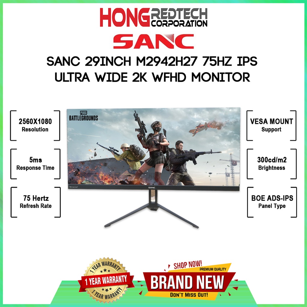 SANC 29INCH M2942H27 75HZ IPS ULTRA WIDE 2K WFHD MONITOR | Shopee ...