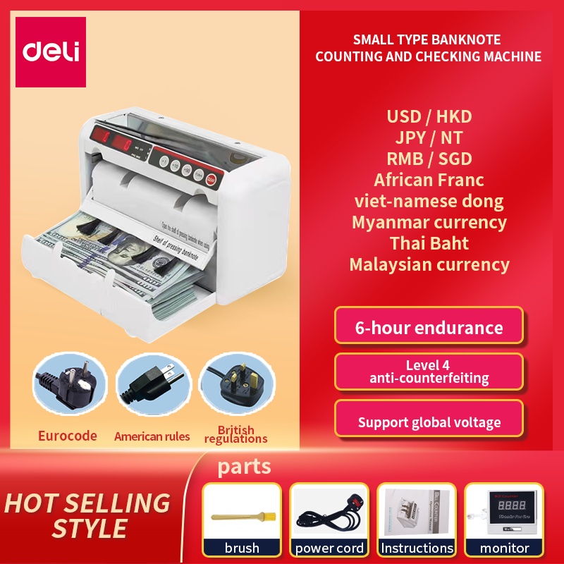 K-1000 Small Mini Multi-Domestic Currency Counter Us Dollar Euro Hong ...
