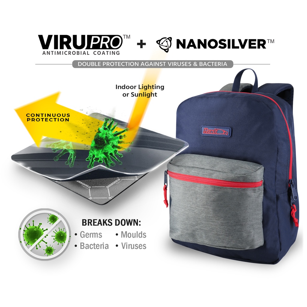 Hawk 5454 Backpack with VIRUPRO Anti-Microbial protection | Shopee ...
