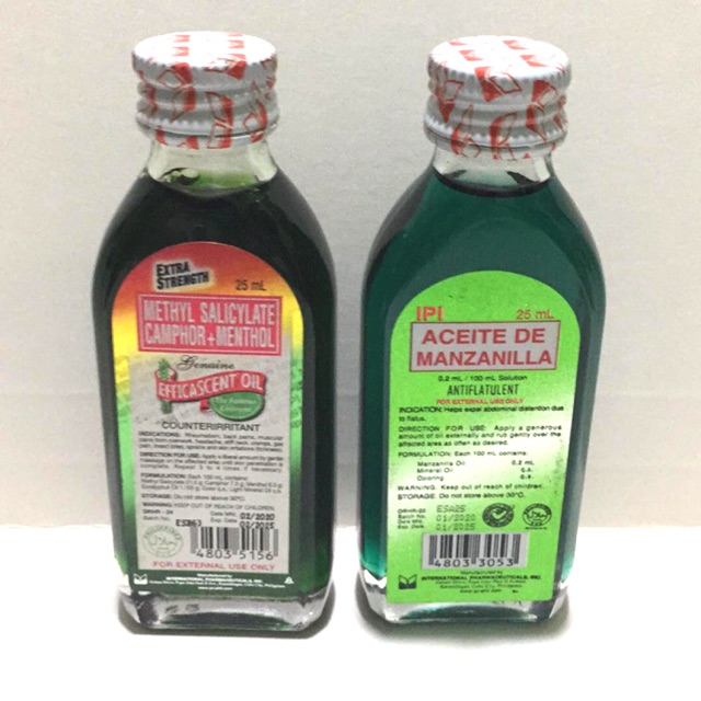 EFFICASCENT OIL AND ACEITE DE MANZANILLA | Shopee Philippines