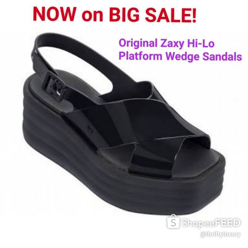 Original Zaxy Hi-Lo Sandals Platform Wedge SALE! | Shopee Philippines