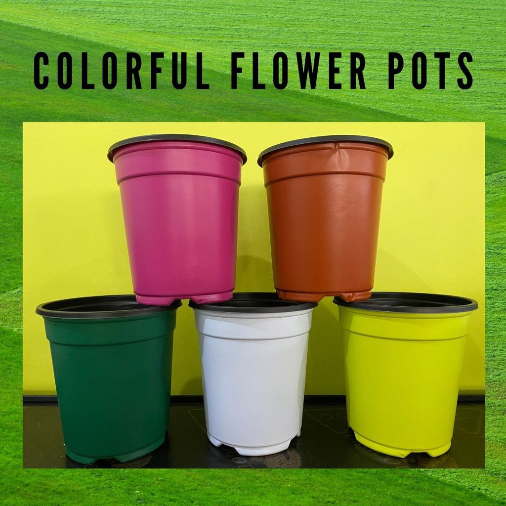 Colorful Soft Plastic Pots 10pcs/pack-SIZE 160 16 x 12 x 17 cm | Shopee ...