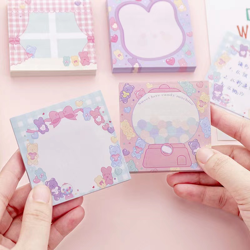 80 pcs ins pink girl sweetheart candy note pad message note paper ...