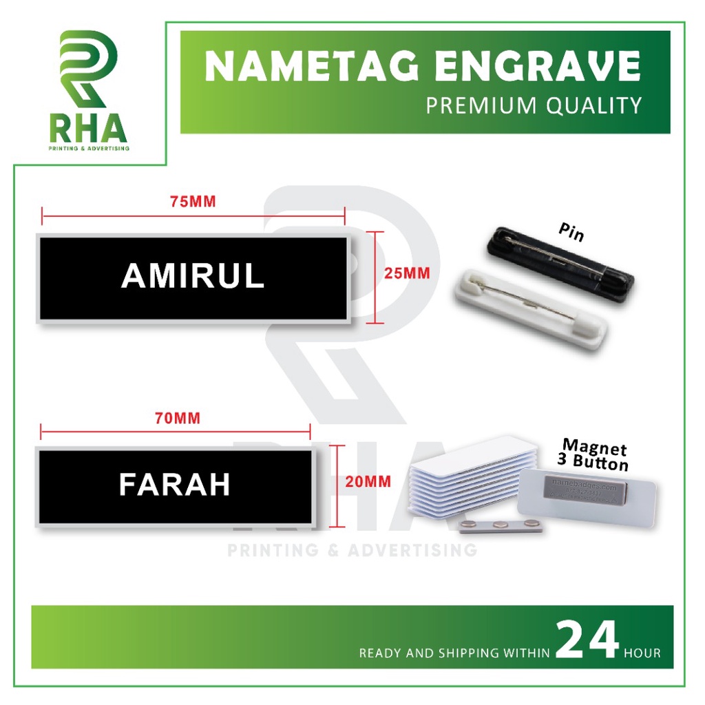 Ready To All NAME TAG PIN & MAGNET School, Teacher, Churs / SWASTA And ...