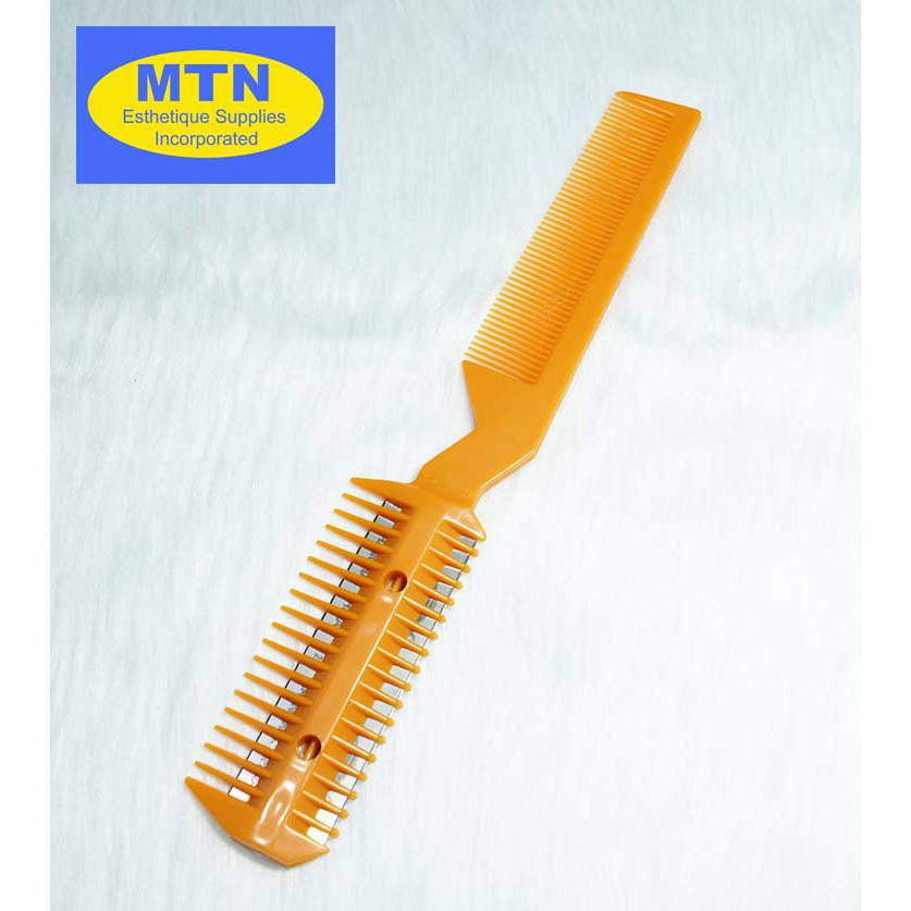 Hair Razor Cutting Thinning Comb Trimmer Comb with 2 Blades | Shopee ...