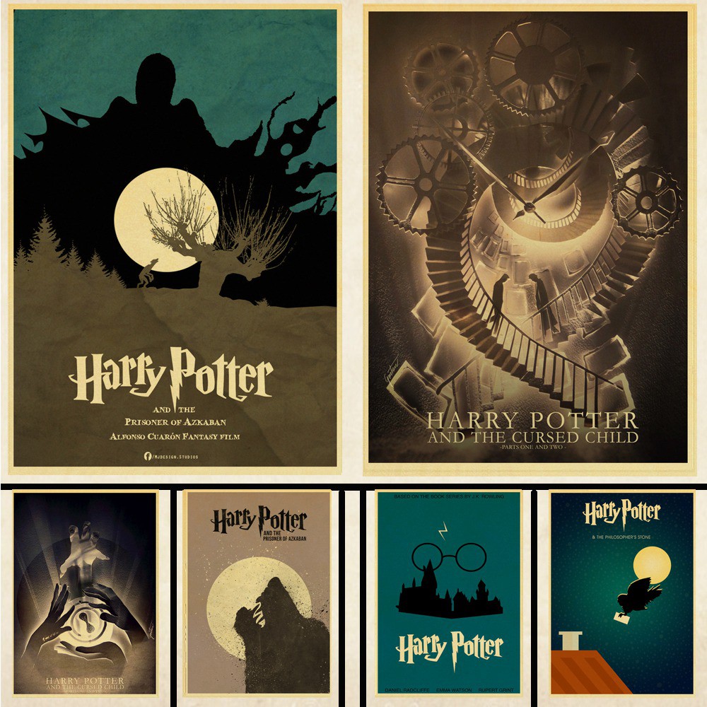Harry Potter retro poster kraft paper vintage posters Animation sci-fi ...