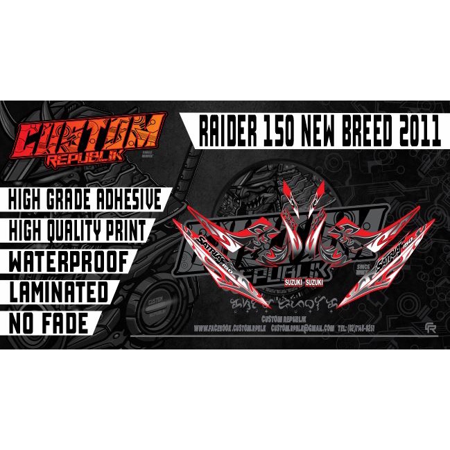 Suzuki Raider 150 New Breed 2011 Trbl Edition Decals Set | Shopee ...
